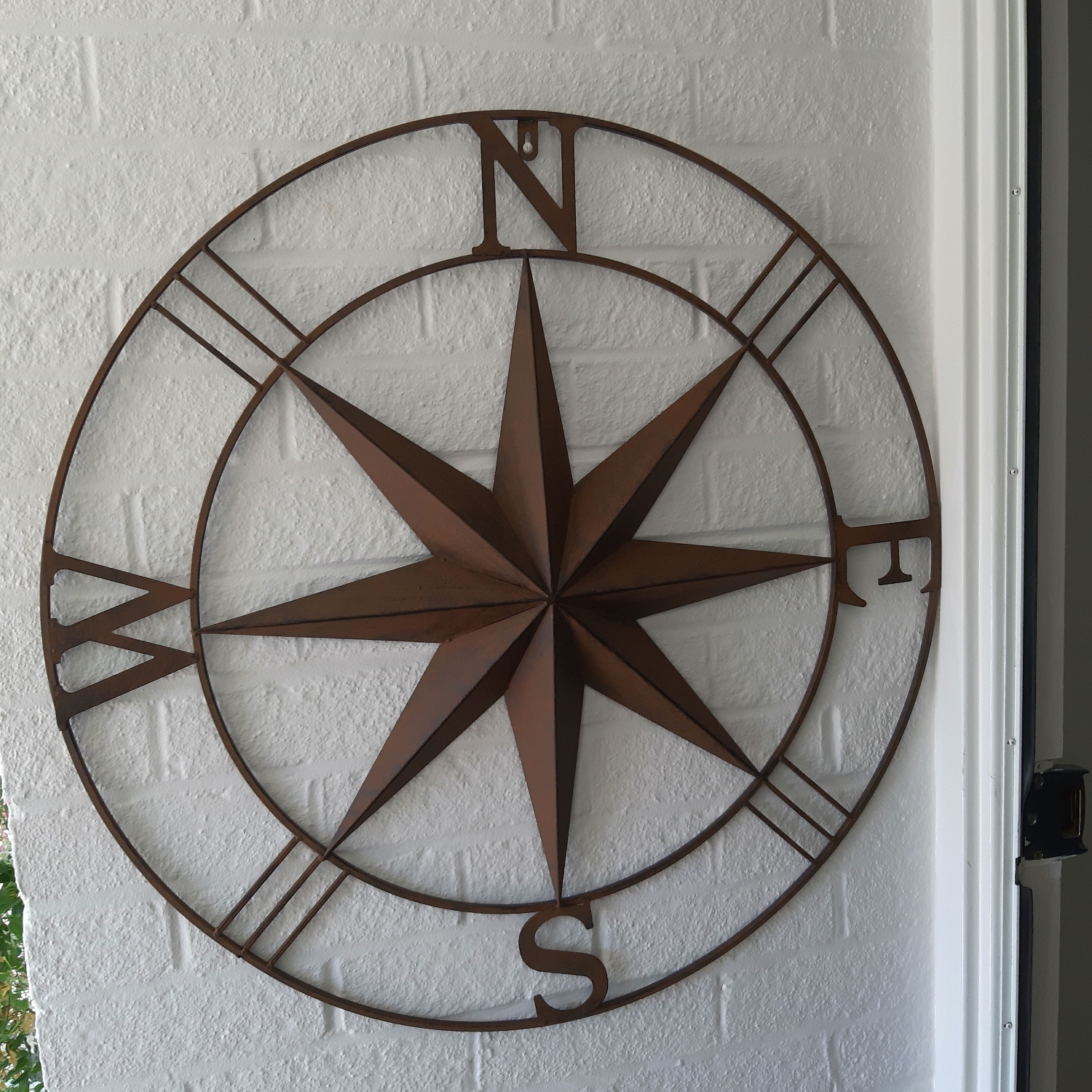 Compass Wall Art (rust effect) | Shop | Around The Garden Table